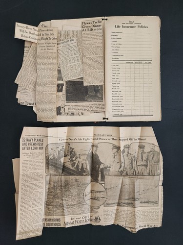 WWI WWII hancock nh NAVY CAPT FRED CERES MD Military Papers Wallet Obit ...