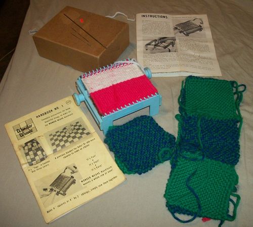 VINTAGE 1964 WONDER WEAVE HAND LOOM KARBERCRAFT CO. BOXED OLD FARM ...