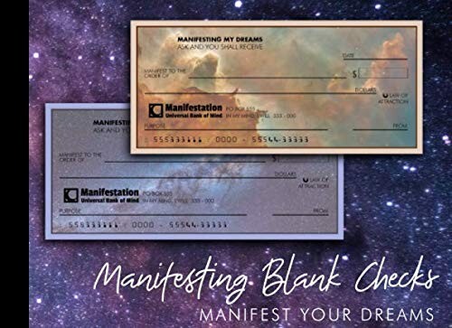 Manifesting Blank Checks Manifest Your Dreams: A Checkbook Journal With ...