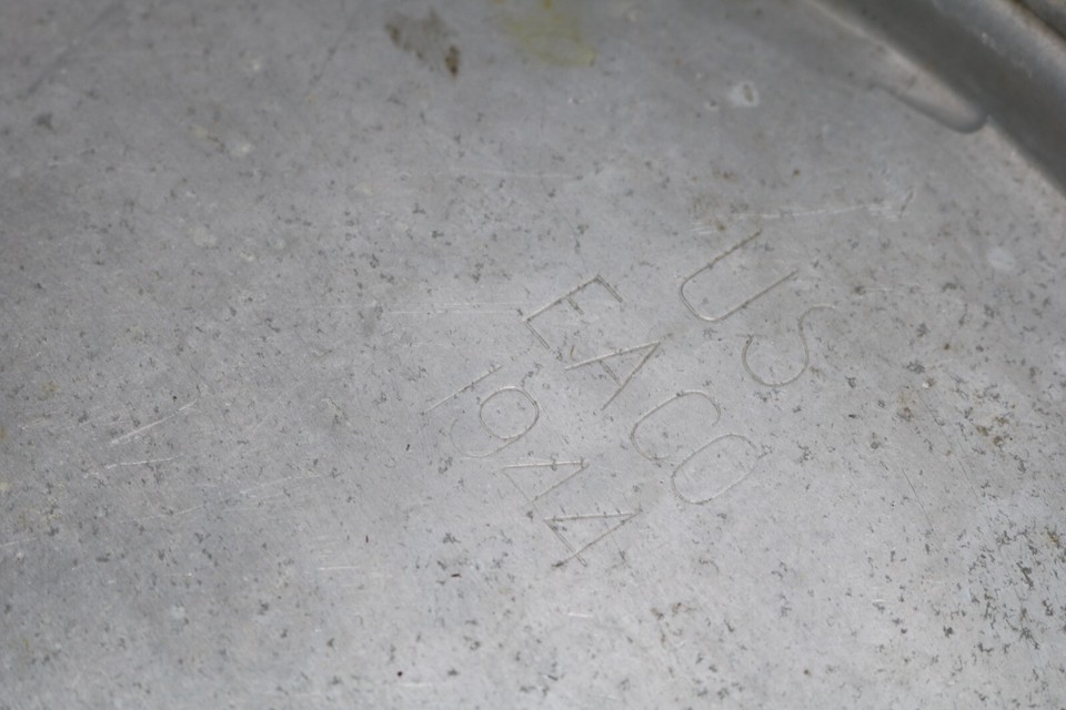 Large 18"x12" WWII 1944 Military Stock Pot w/Lid "Marked U.S. EACO 1944 ...