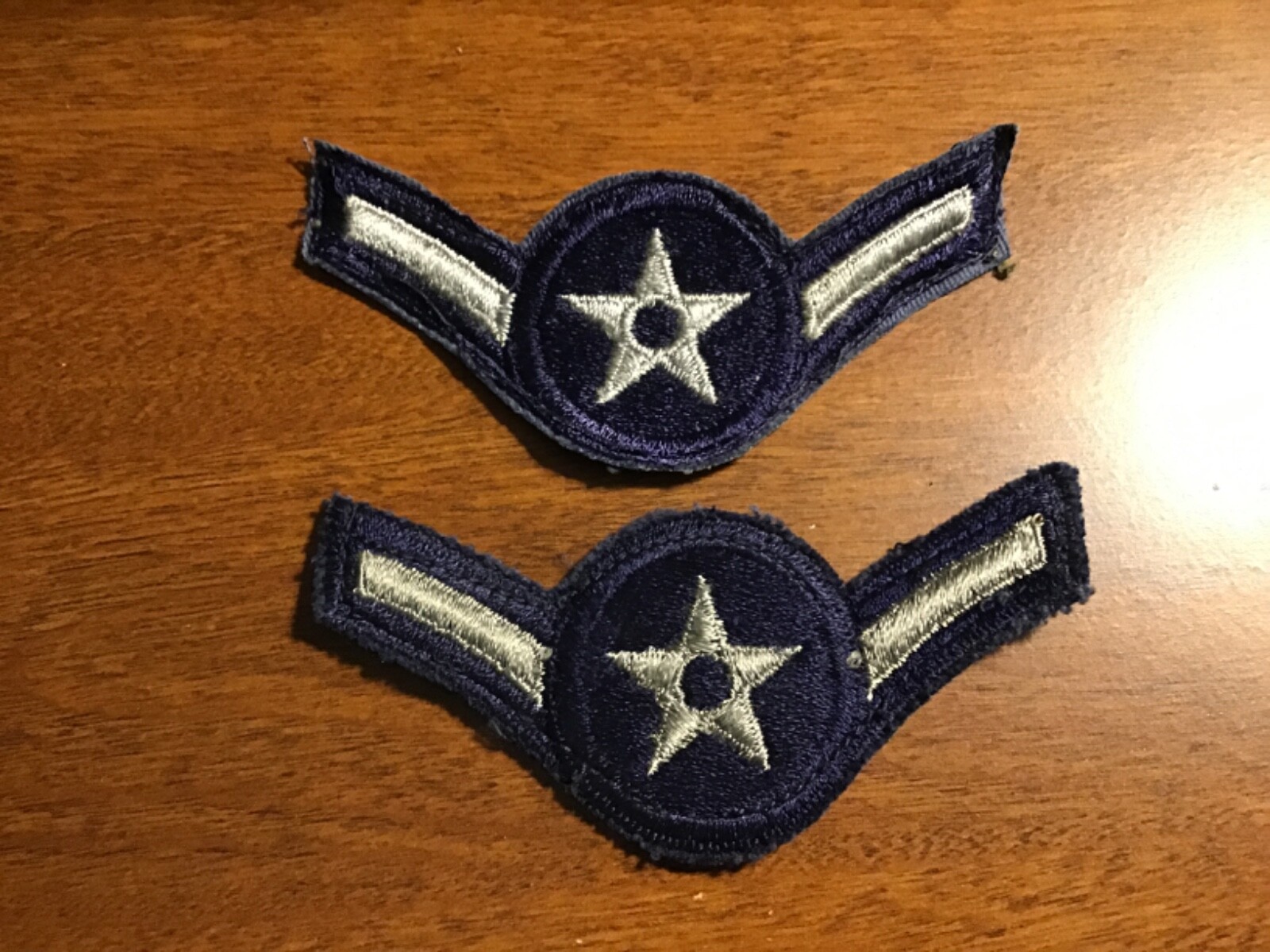 VINTAGE USAF AIR FORCE DRESS BLUE UNIFORM AIRMAN E-2 4" WIDE PATCHES | eBay