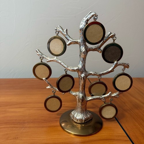 Metal Pewter Family Tree Hanging Picture Frame Mini Picture Family ...