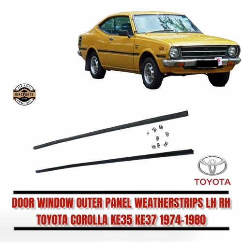 DOOR WINDOW OUTER PANEL WEATHERSTRIPS LH RH For TOYOTA COROLLA KE35 ...
