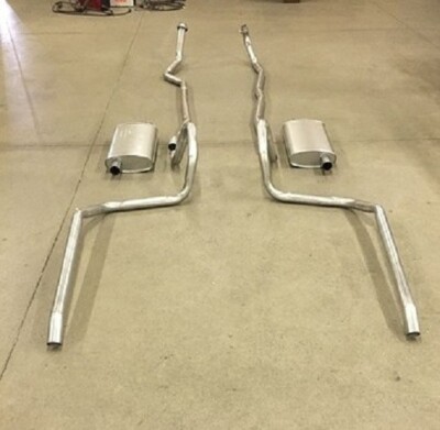 1955-1974 Chevrolet V8 Dual Exhaust System Kit | Aluminized | Impala ...