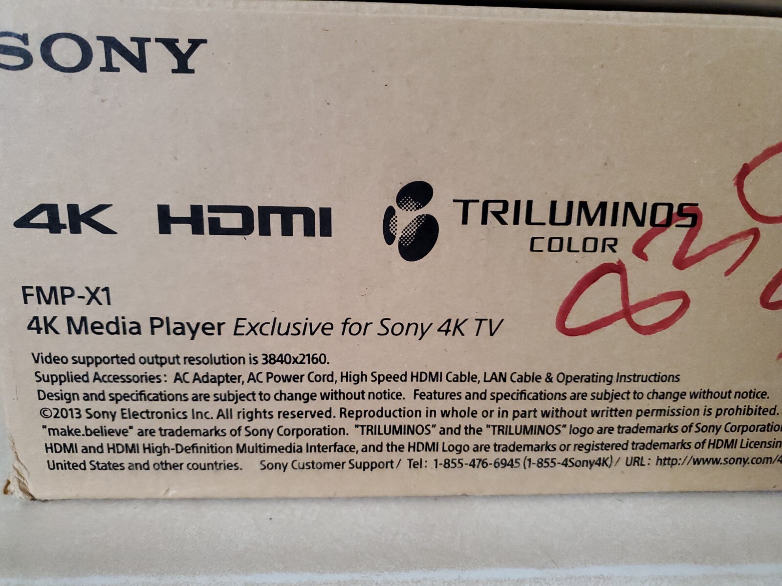 Sony FMP-X1 Triluminos Color 4K Ultra HD Media Player Black open box | eBay