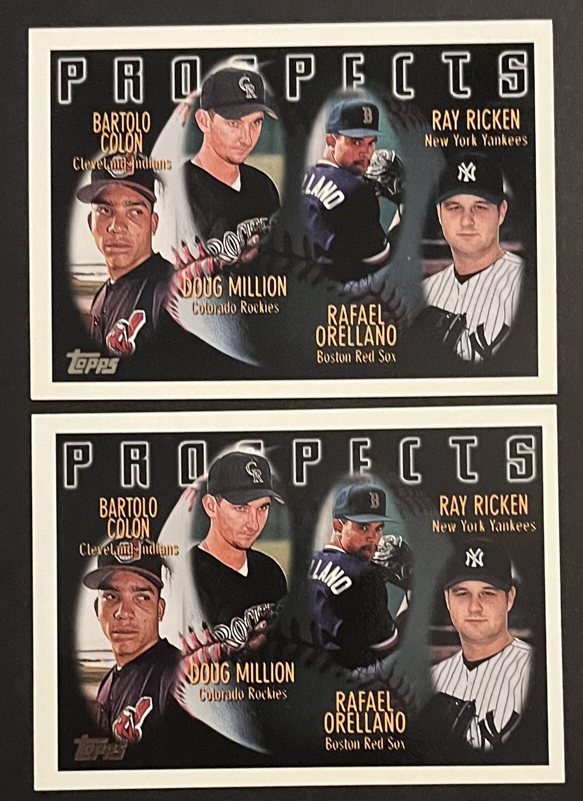 (2) 1996 TOPPS BARTOLO COLON ROOKIE RC #428 PROSPECTS RICKEN MILLION ...