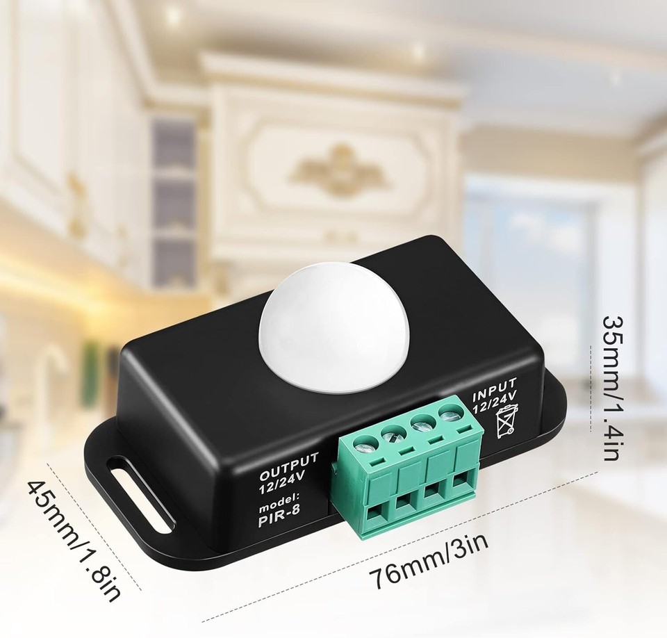 12-24V PIR Sensor LED Motion Sensor Switch Motion Timer Function Sign ...