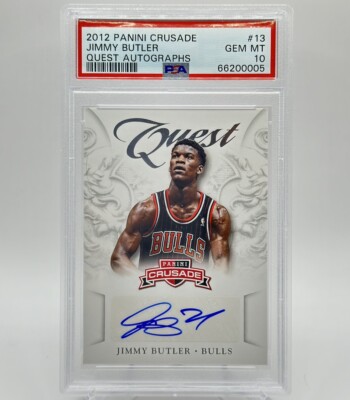2012 Panini Crusade JIMMY BUTLER Quest Auto Autograph RC Rookie PSA 10 ...