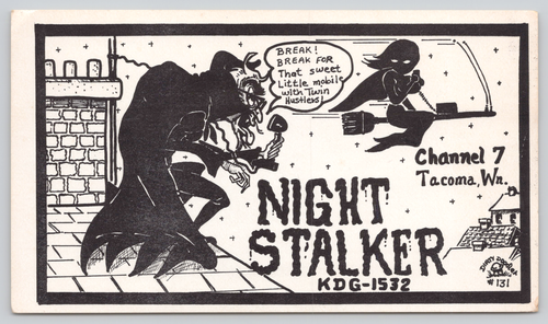 Postcard QSL KDG-1532 Tacoma Washington Night Stalker - Vampire & Witch ...