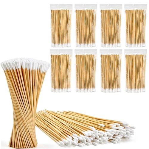 800PCS Long Cotton Swabs Bulk - 6" Wooden Cotton Swab with Strong ...