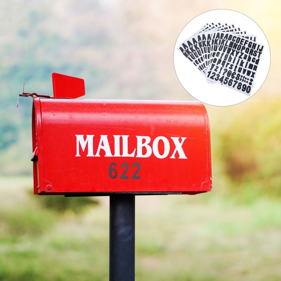 10 Sheets Adhesive Numbers Address Stickers for Envelopes Letters ...