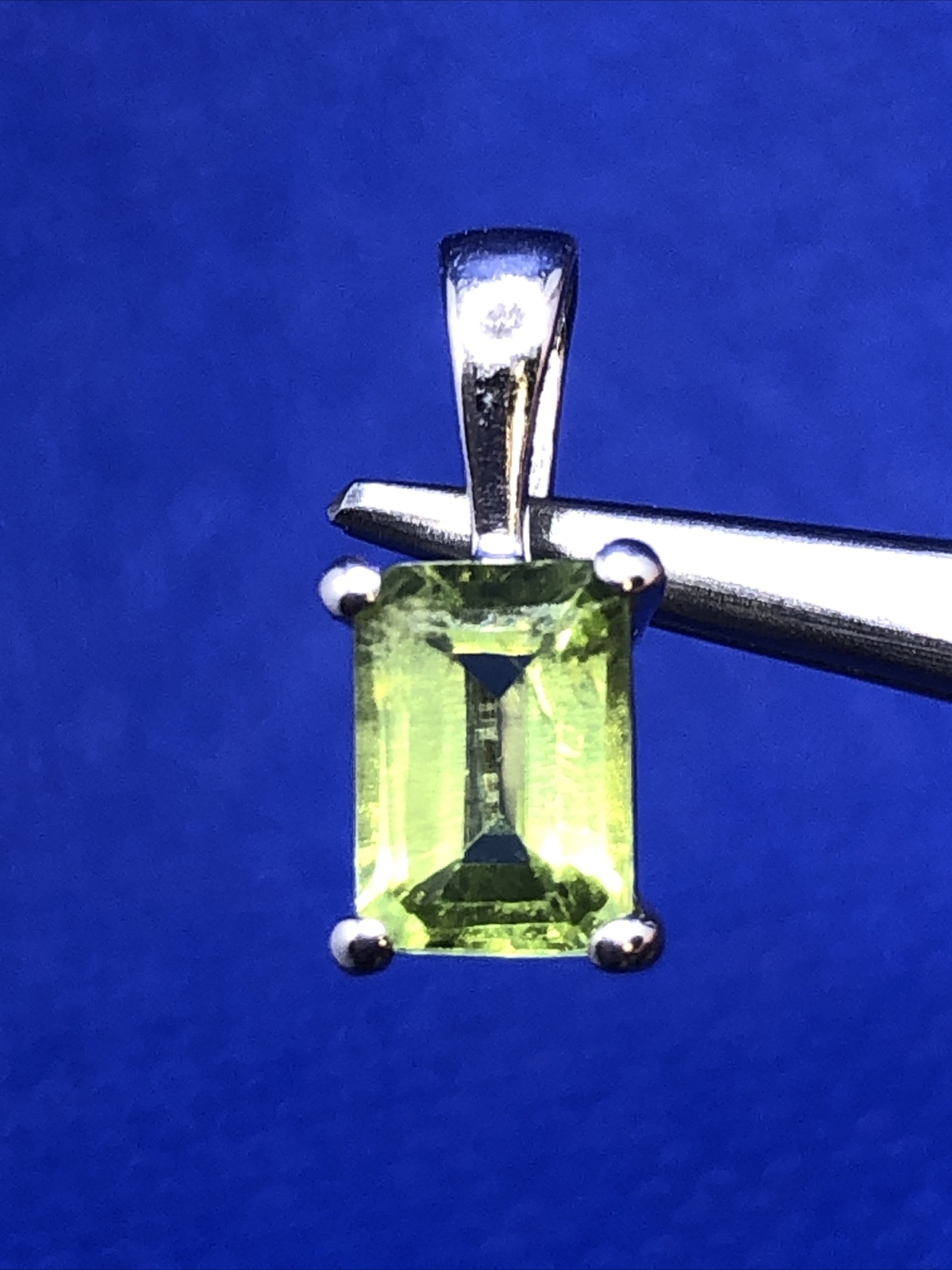 Designer TGGC 925 Sterling Silver Emerald Cut Green Citrine Petite ...