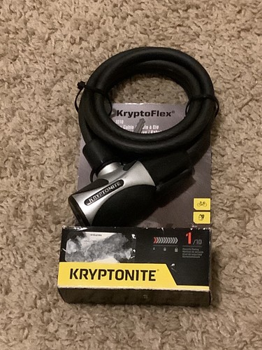 Kryptonite KryptoFlex 1018 Bicycle Lock Cable w/Key 180cm x 10mm Black ...