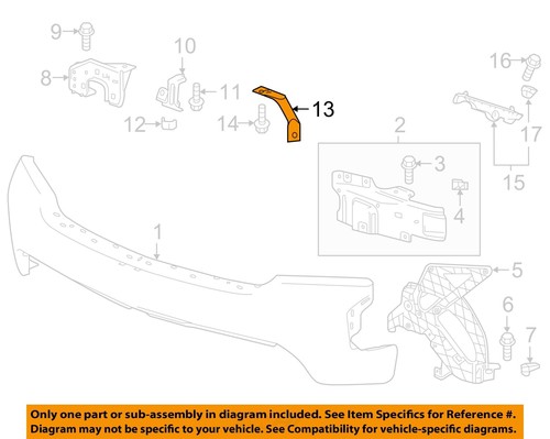 GM OEM 19-23 Sierra 1500 Front Bumper Bumper Components-Support Brace ...