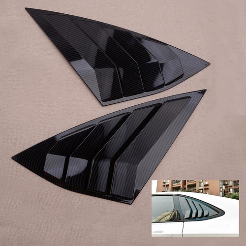 Black 1/4 Quarter Side Window Louver Vent Cover Fit For VW Jetta MK7 ...