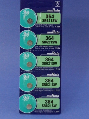Murata 364 SR621W Watch Battery 5Pcs | eBay