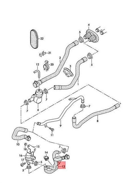 OEM Audi 8F0819334 HVAC Heater Hose for sale online | eBay