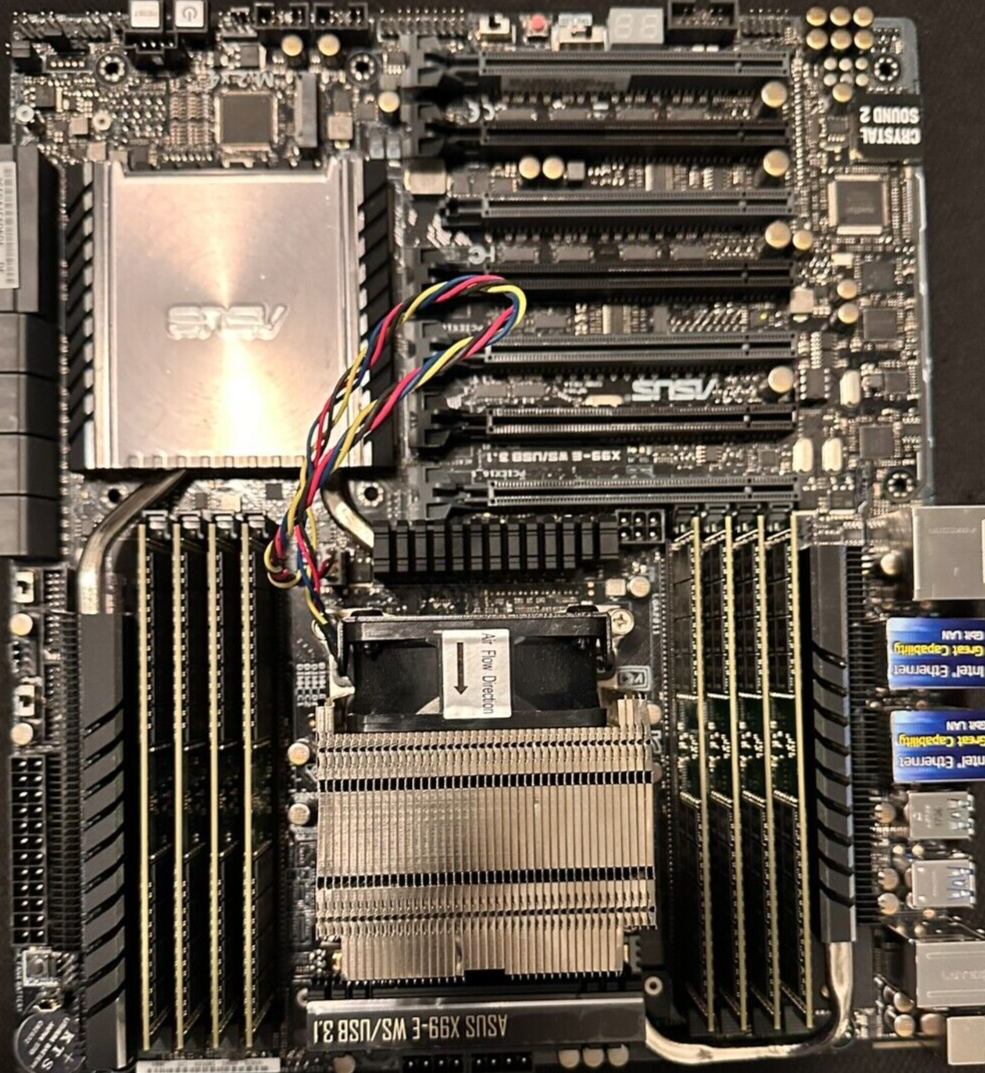 Asus X99-E WS/USB3.1 LGA 2011 V3 X99 MOTHERBOARD w/E5-2640v4 CPU & Fan ...