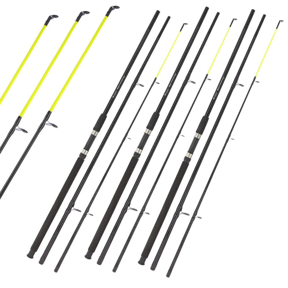 AP Beachcaster Fishing Rods 12ft 3pc Rod Sea Surf Beach Pier Travel Rod ...