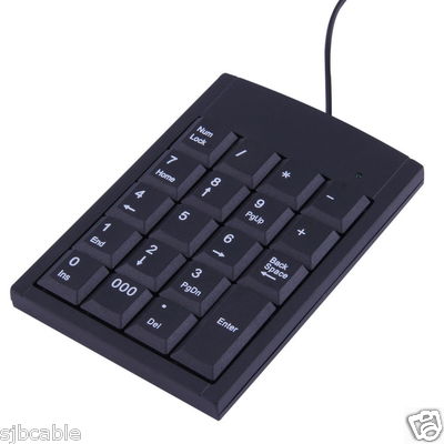 USB 19 keys Numeric Number Num Pad Keypad Keyboard for Laptop Notebook ...