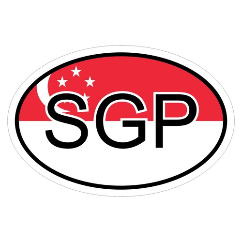 Singapour SGP 15 X 10 CM Multicolore Autocollant Autocollant Véhicule ...