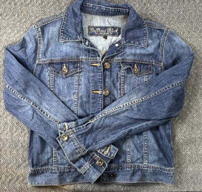 Bullhead Black Blue Distressed Jean Jacket | eBay