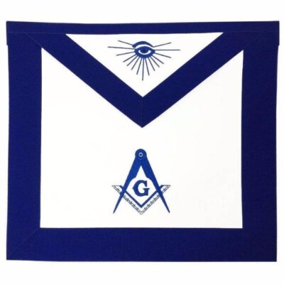 Master Mason Blue Lodge Apron - White & Navy Blue with Different ...