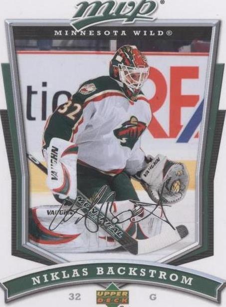 2007-08 Upper Deck MVP - Niklas Backstrom #297 for sale online | eBay