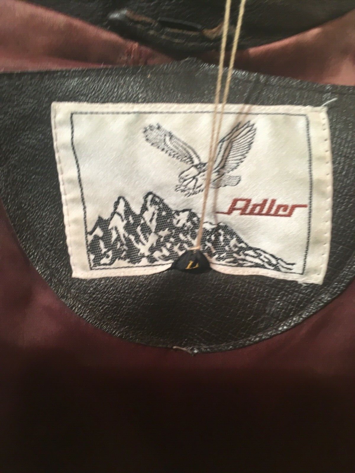 Adler brown leather bomber jacket L (#6385) - Gem