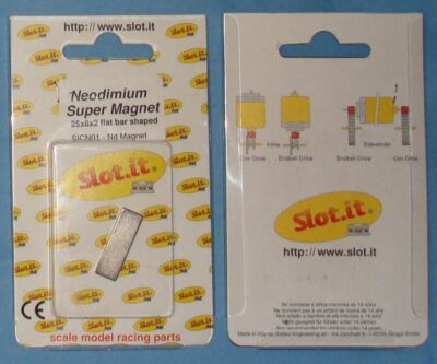 SLOT IT 132 SLOT CAR MODEL RACING CHASSIS PARTS NEODIMIUM SUPER MAGNET ...