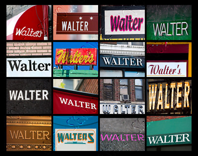 WALTER Name Poster featuring photos of actual signs | eBay
