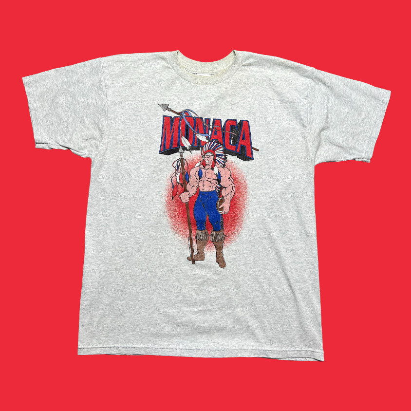 Vintage Monaca Indians 1990s Men’s Large Gray Vtg Pit… - Gem