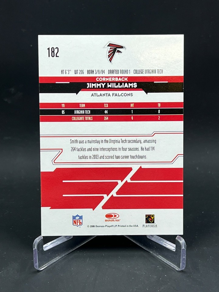 2006 Leaf Rookies And Stars Jimmy Williams Rookie RC Card #182 /999 | eBay