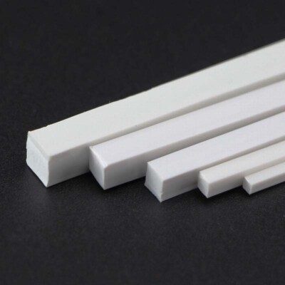 1x1mm -10x10mm ABS Square Bar Styrene Plastic Strips Rod Plasticard ...