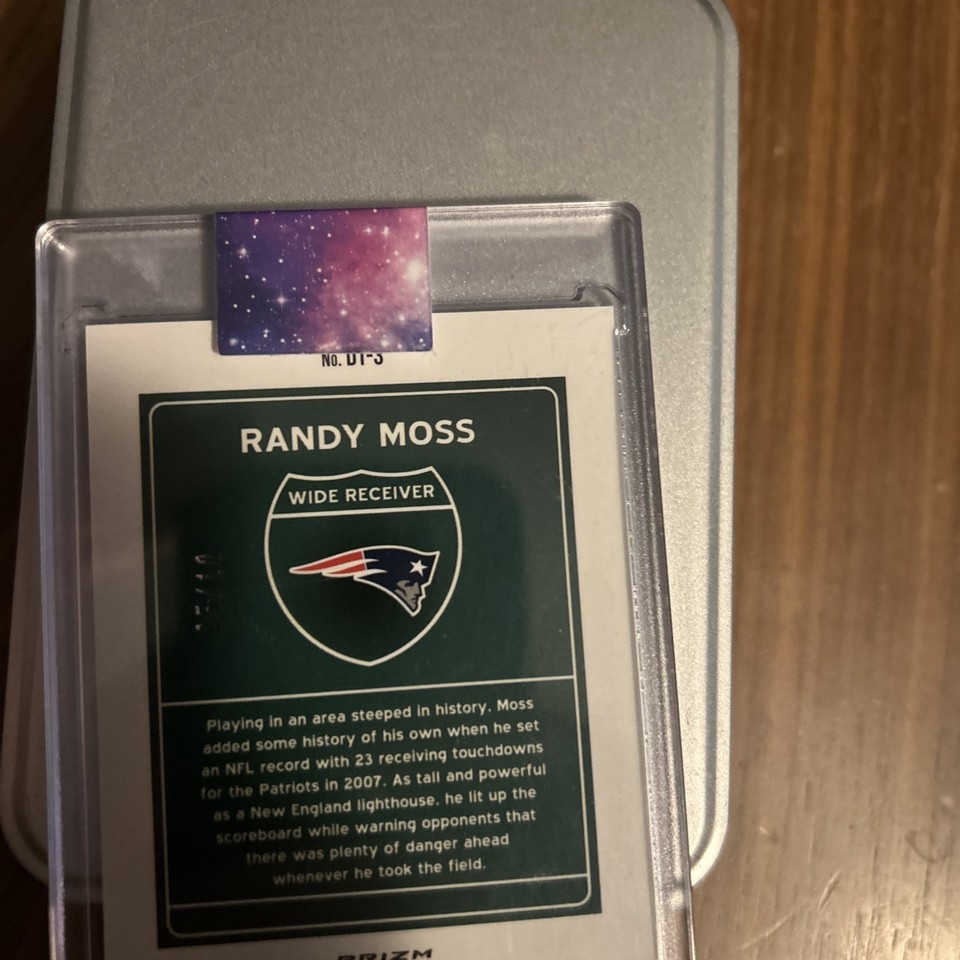 2021 Panini Optic Downtown Randy Moss #DT-3 Gold Prizm /10 Case Hit Ssp ...