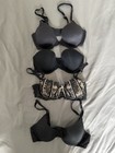 Lot Of 4 Black Lace Bras Natori DKNY Victoria’s Secret 32B 32C 34A | eBay