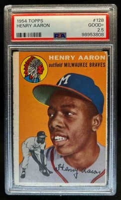 1954 Topps Henry Aaron Rookie RC #128 PSA 2.5 | eBay