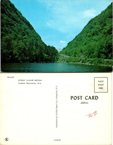 New York(NY) Catskill Mountains Stony Clove Notch Lake Highway Vintage ...
