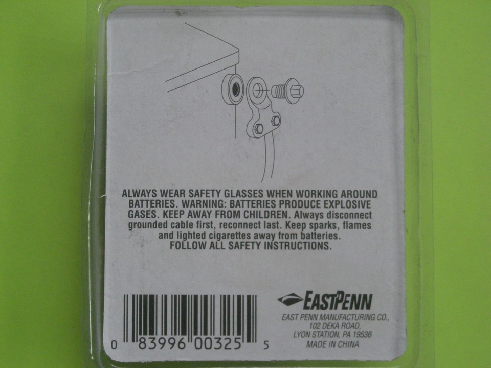 Deka/East Penn 12V Side Post H.D. Battery Terminal Bolts 3/8"-16 With 5 ...