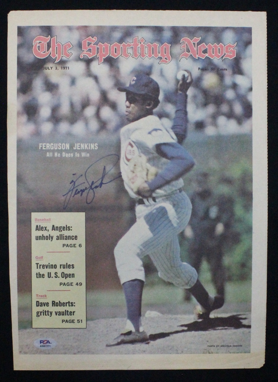 Fergie Jenkins Cubs Signed Sporting News Cover Autograph Auto PSA/DNA ...