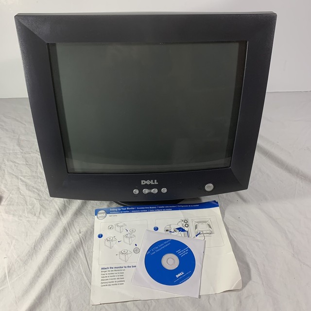 Vintage Gaming CRT 17" Tube Computer Monitor Dell E773C Black Retro ...