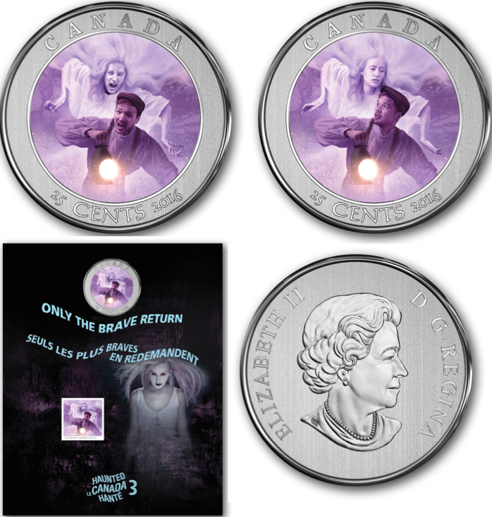 2016 Haunted Ghost Bell Island Hag Canada 25-cent Coin & Stamp Gift Set ...