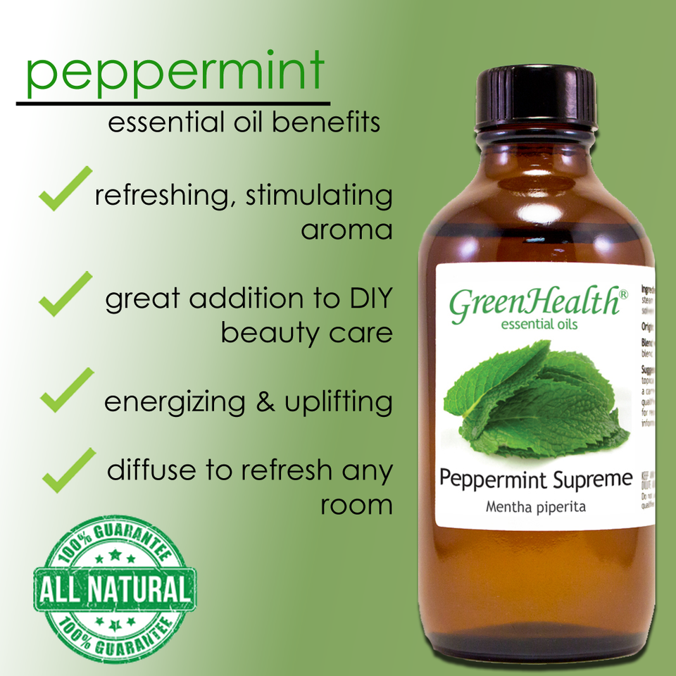 1 fl oz Peppermint Supreme (Mentha piperita) Essential Oil (100% Pure ...