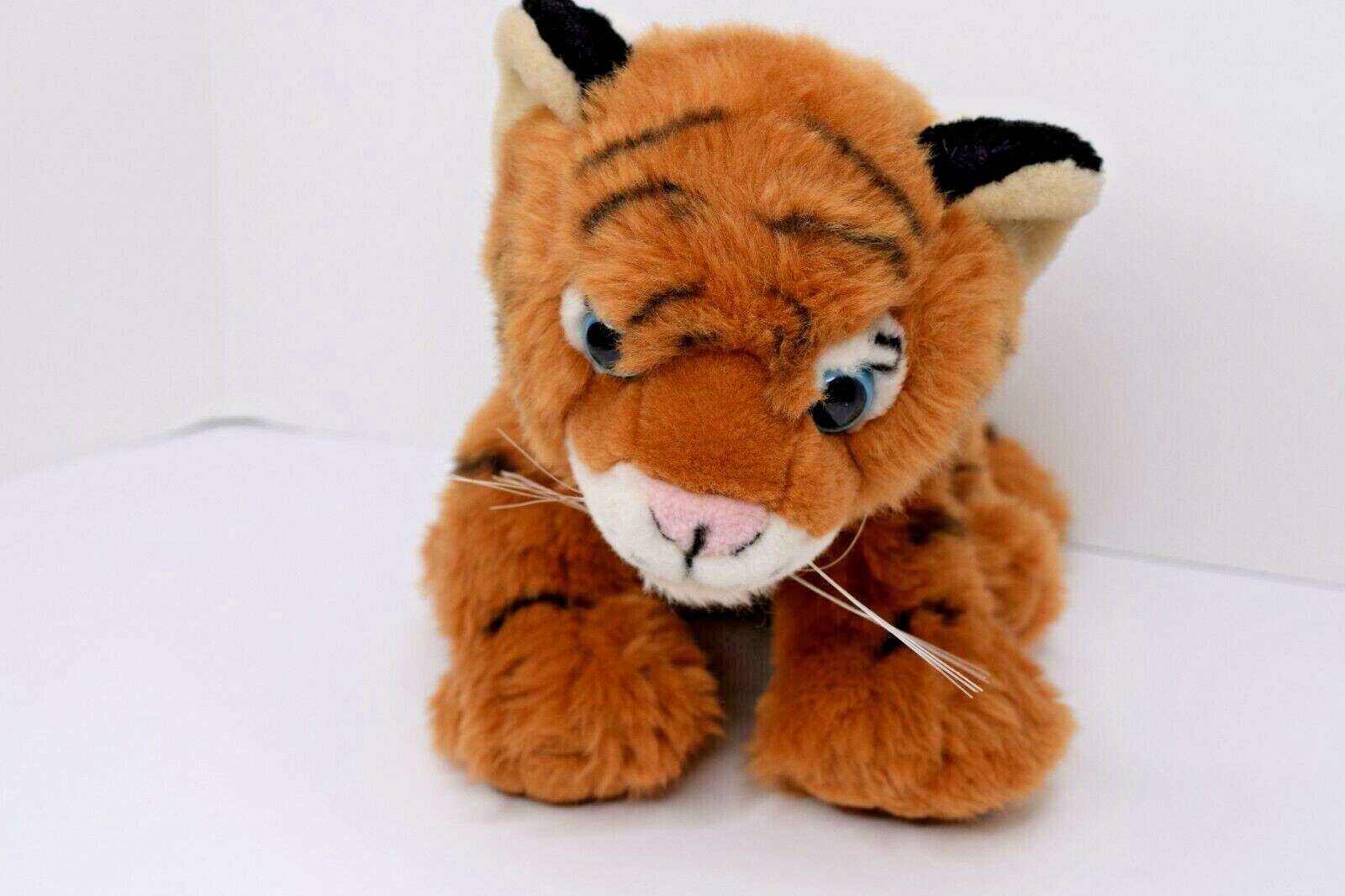 2007 K&M Orange Tiger Cub Plush 11" Stuffed Animal w/ Blue Eyes | eBay