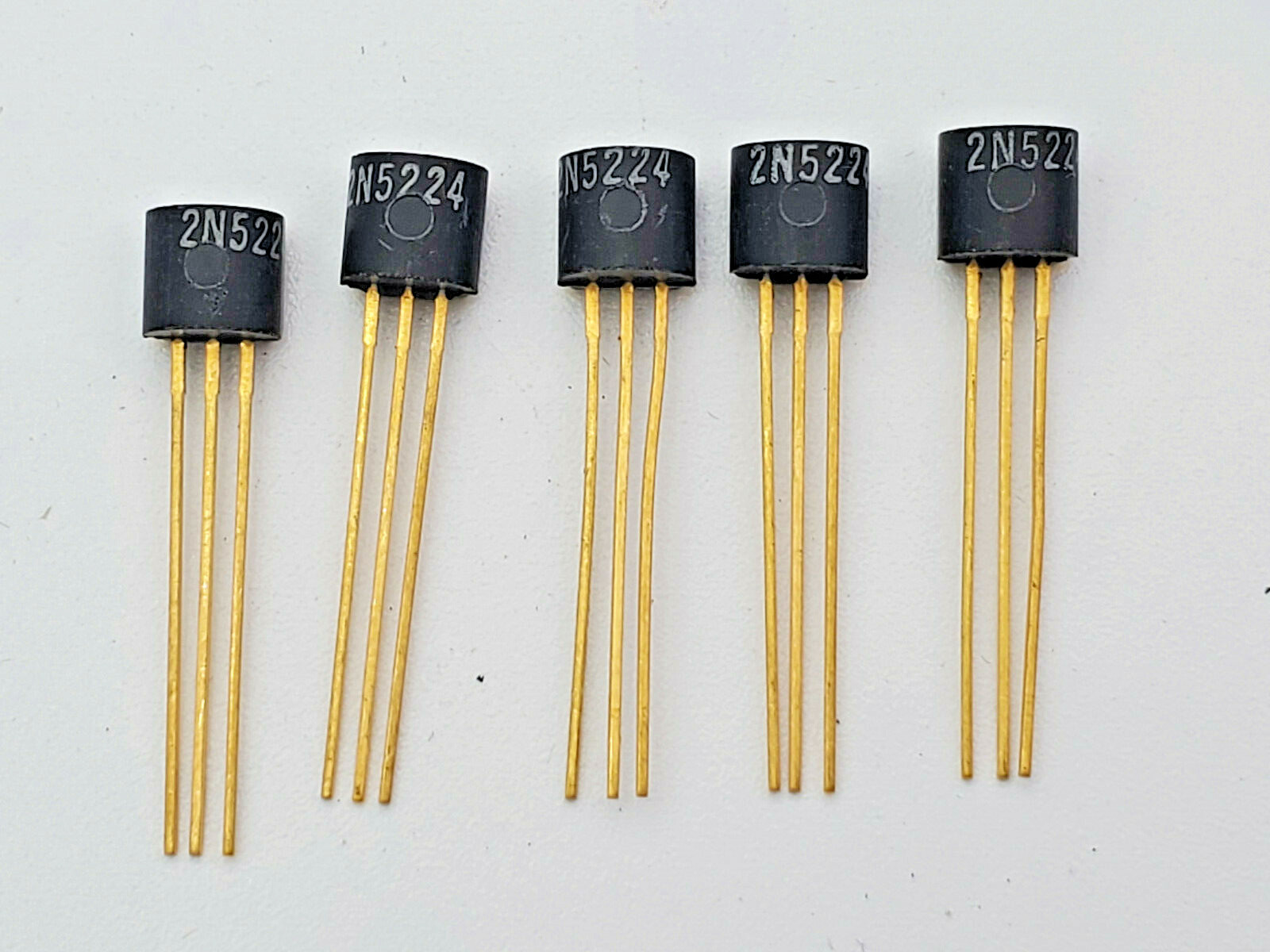 (5 PCS) 2N5224 Vintage Gold Lead Transistor Bipolar (BJT) Transistor ...