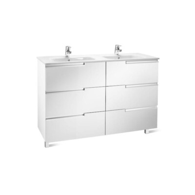 Roca Victoria-N Vanity Unit 1200x 460mm 3 Soft-Close Drawers Gloss ...