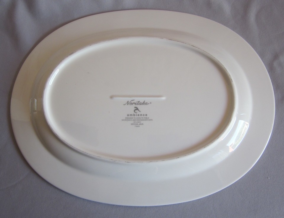 Oval Serving Platter Noritake China Mocha Java Pattern Ambience Line | eBay
