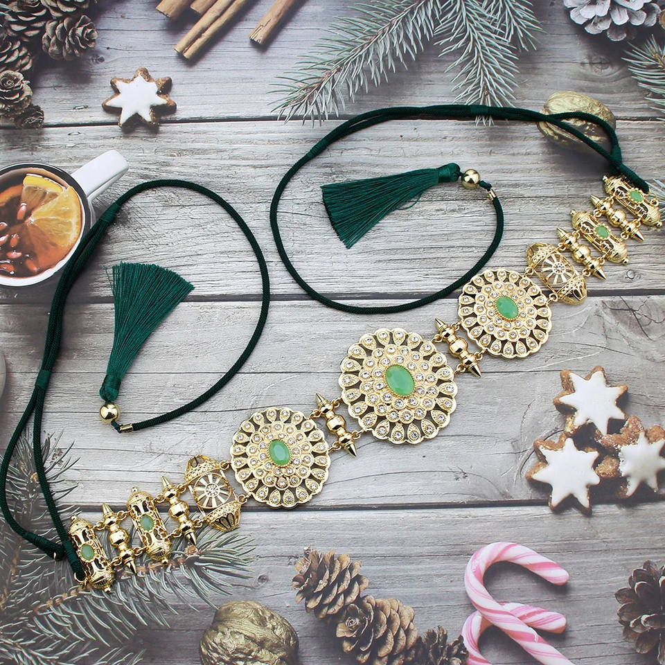 Sunspicems New Morocco Rope Belt Women Handicraft Jewelry Gold Color ...