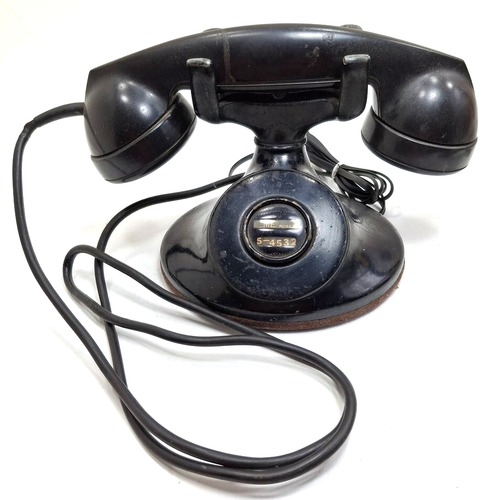 Desk Phone Western Electric D1 202 Metal Oval E1 Handset 1930’s No Dial ...