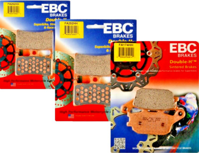 3SETS EBC HH Front/Rear Brake Pads Yamaha FZ6 R6 FZ07 MT07 - FA252HH ...